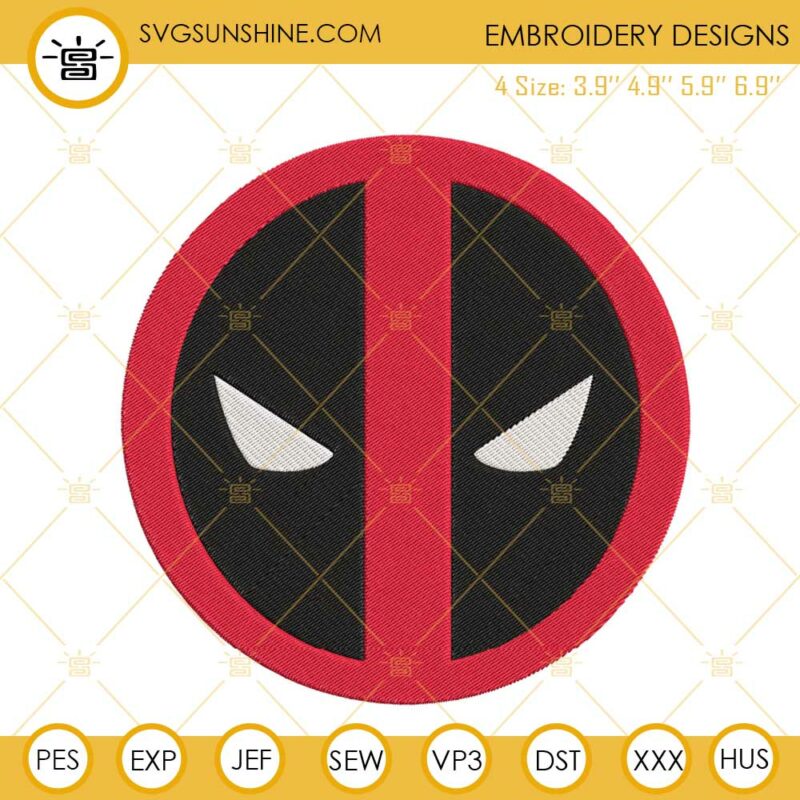 Deadpool Logo Embroidery Designs, American Superhero Marvel Machine ...