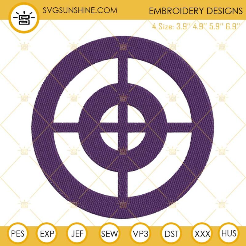 Hawkeye Logo Embroidery Designs, The Avengers Hero Machine Embroidery Files