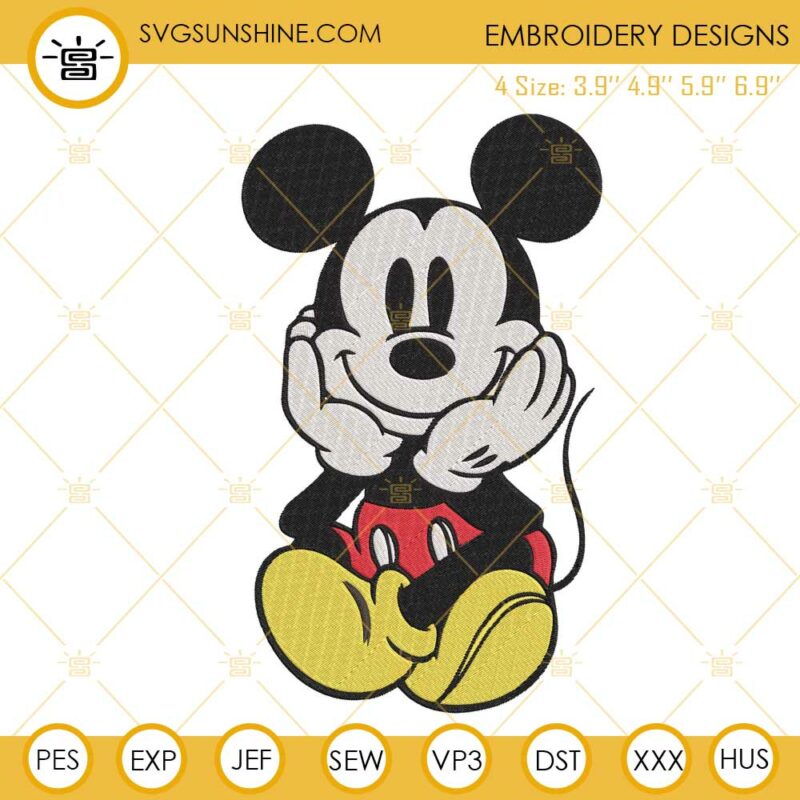 Mickey Mouse Smile Embroidery Designs, Disney Cartoon Machine ...