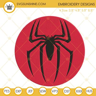 Spider Man Logo Embroidery Designs, Superhero Marvel Machine Embroidery ...