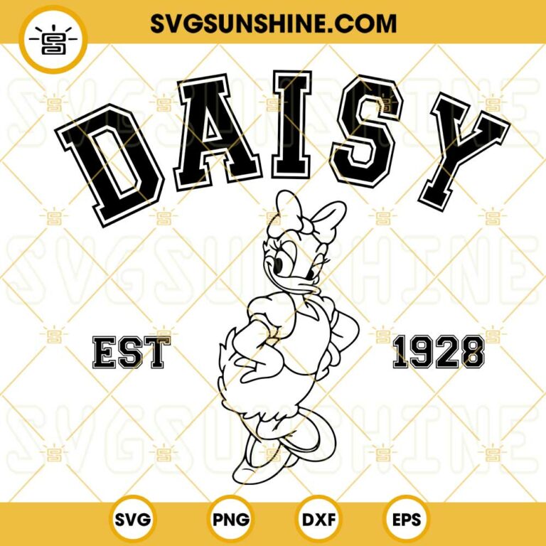 Daisy Est 1928 SVG, Daisy Duck SVG, Vintage Disney Cartoon SVG, Disney ...
