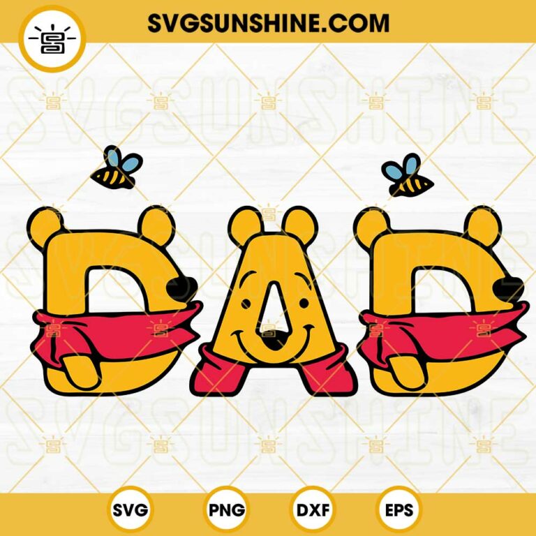 Winnie The Pooh Dad SVG, Disney Dad SVG, Cute Cartoon Fathers Day SVG ...
