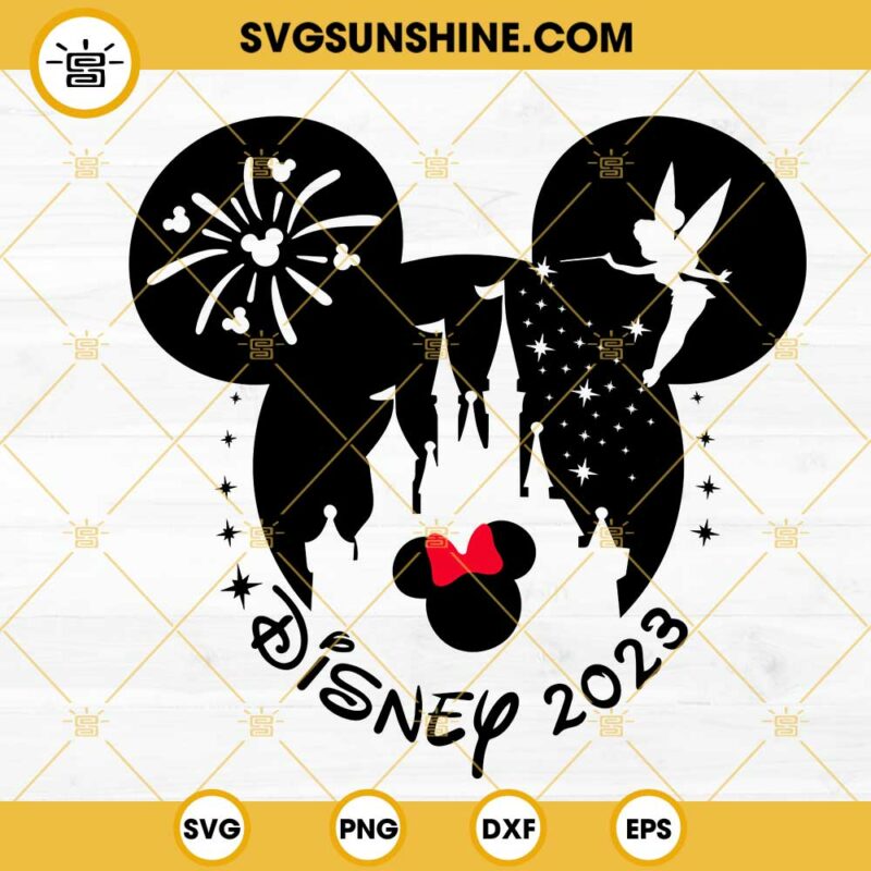 Disney 2023 Minnie Head SVG, Tinker Bell Castle SVG, Magic Kingdom SVG ...