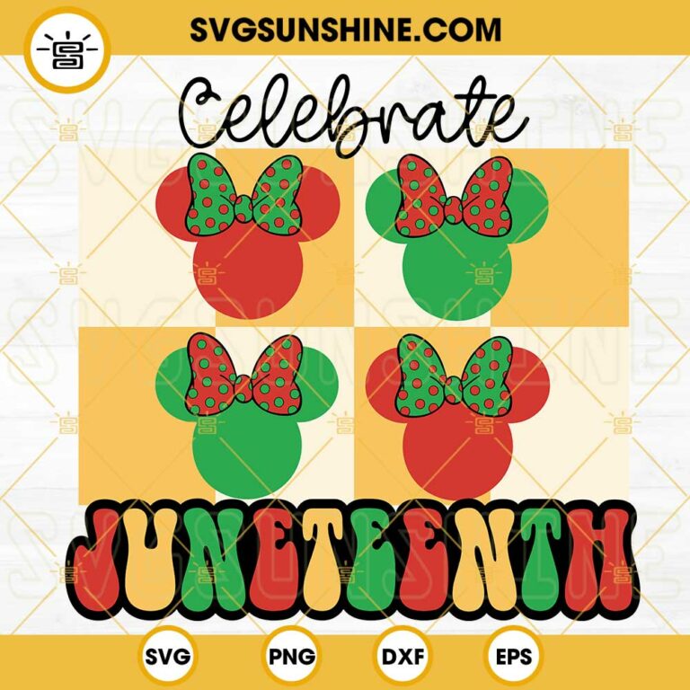 Celebrate Juneteenth Minnie Mouse SVG, Afro Kid SVG, Cute Disney ...
