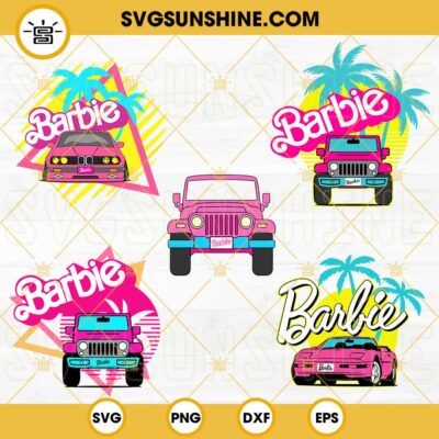 Barbie Car SVG Bundle, Barbie Jeep SVG, Barbie 2023 SVG, Barbie Offroad ...
