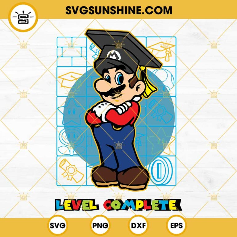 Mario Daisy Level Complete Graduation SVG, Super Mario Bros SVG ...