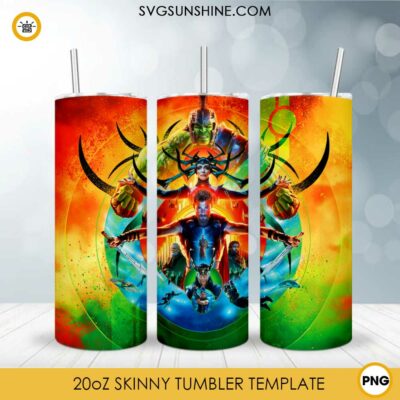 Thor Ragnarok 20oz Skinny Tumbler Sublimation PNG, Avenger Superhero ...