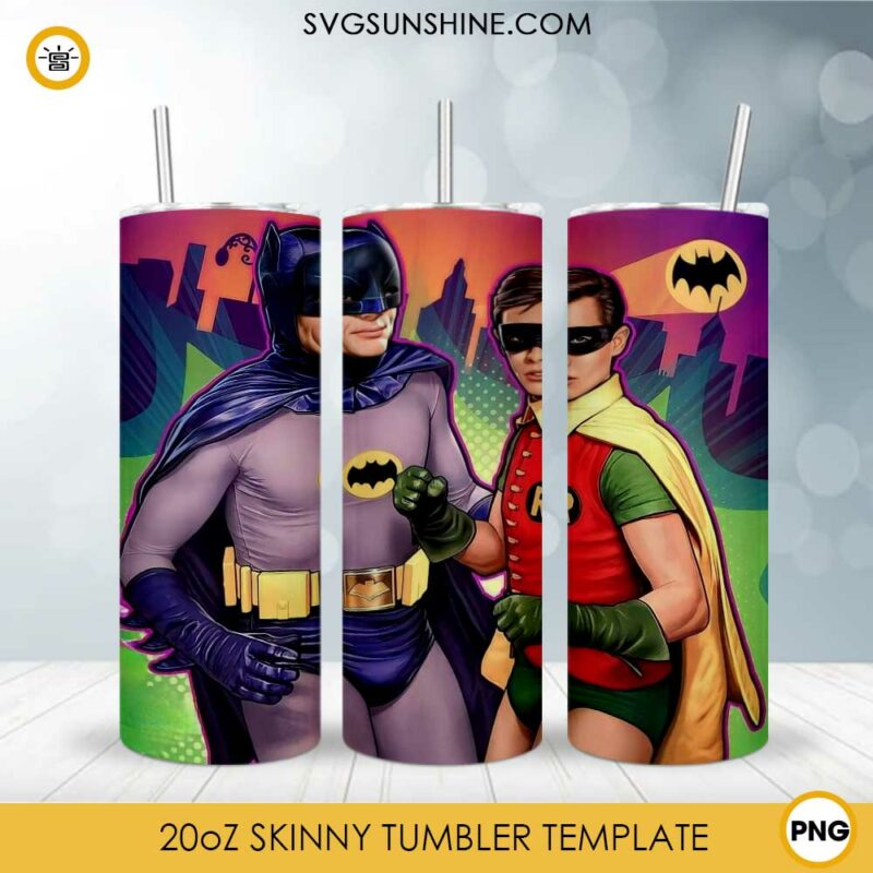 Batman And Robin 20oz Skinny Tumbler Wrap PNG, DC Comics Tumbler ...