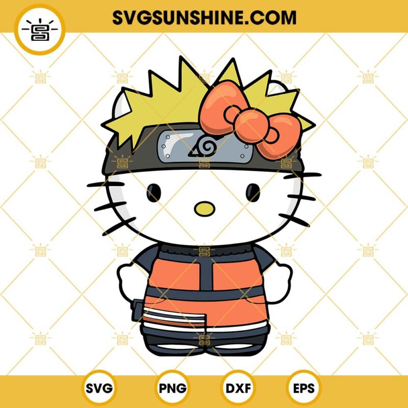 Hello Kitty Naruto SVG, Naruto Shippuden SVG PNG DXF EPS