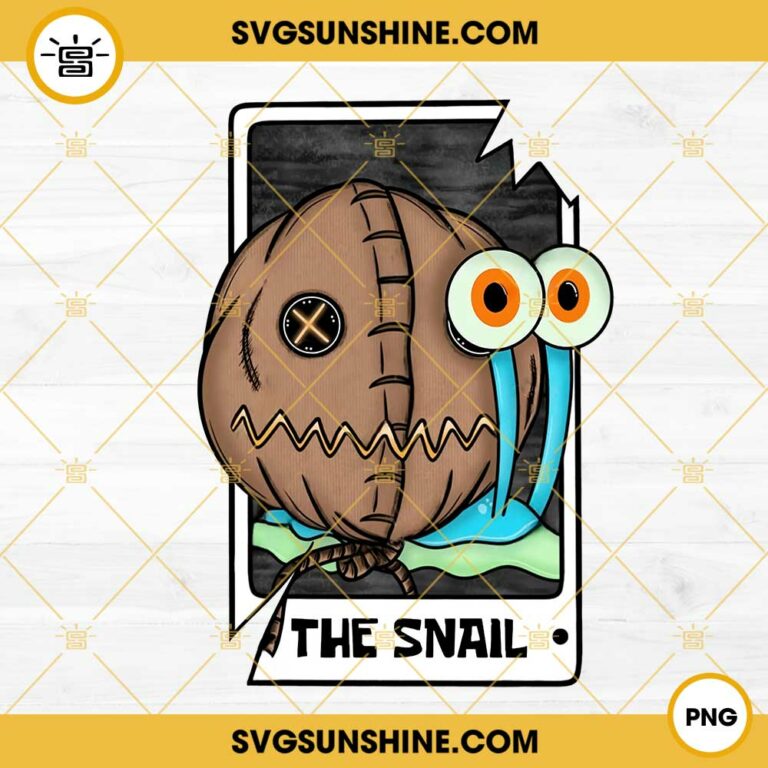 The Snail Sam Trick R Treat Head Horror Tarot Card PNG, Funny Halloween ...