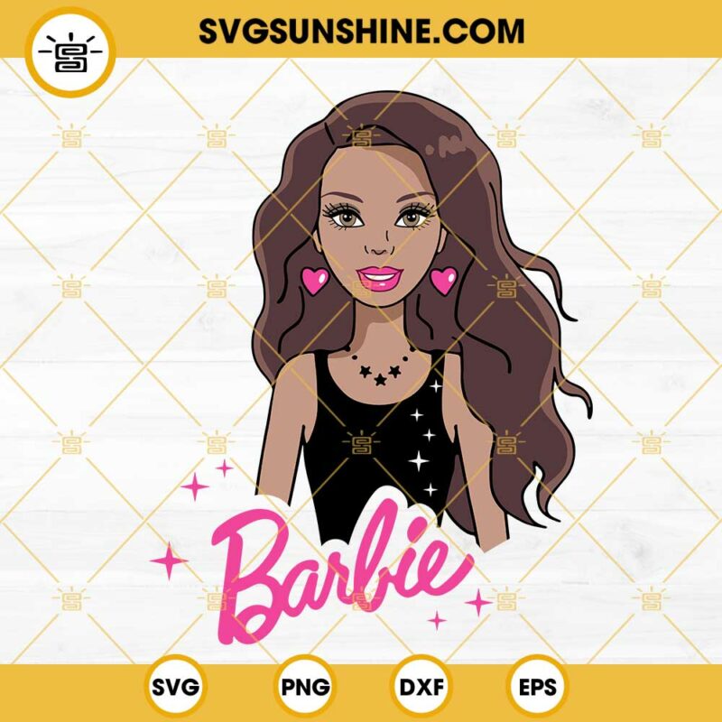 Barbie Doll Afro SVG, Black Barbie SVG PNG DXF EPS Cricut