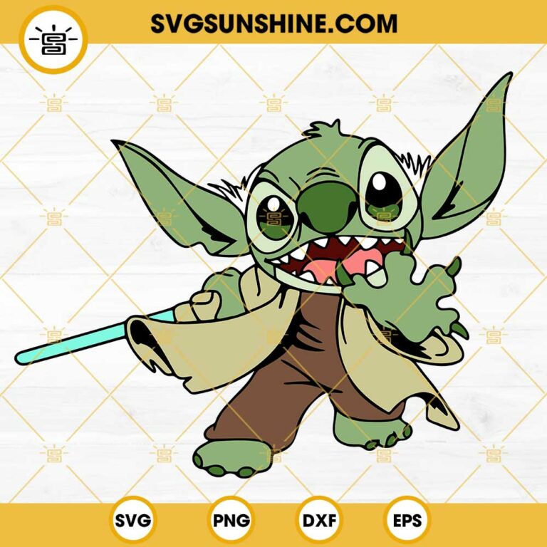 Stitch Baby Yoda SVG, Grogu SVG, Disney Stitch Star Wars SVG PNG DXF ...