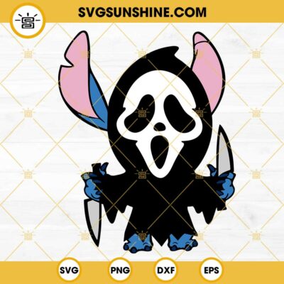 Stitch Ghostface SVG, Scream SVG, Stitch Halloween SVG, Stitch Scary ...