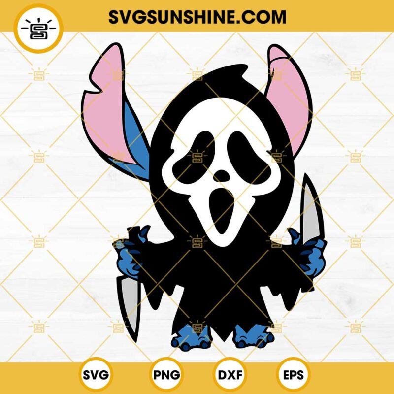 Stitch Ghostface SVG, Scream SVG, Stitch Halloween SVG, Stitch Scary ...