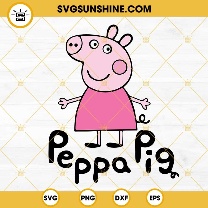Peppa Pig SVG, Peppa Pig PNG, Peppa Pg Design Digital Download