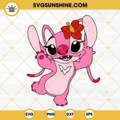 Angel Stitch SVG, Stitch Girlfriend SVG, Lilo And Stitch SVG PNG DXF ...