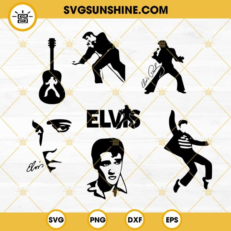 Elvis Presley SVG Bundle, King Of Rock And Roll SVG, 20th Century ...