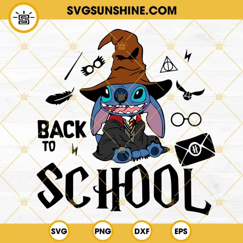 Stitch Harry Potter Back To School SVG, Stitch Sorting Hat SVG ...