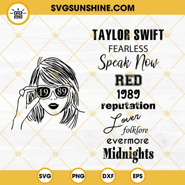Taylor Swift Album SVG, Midnights Album SVG, Speak Now SVG, Reputation ...
