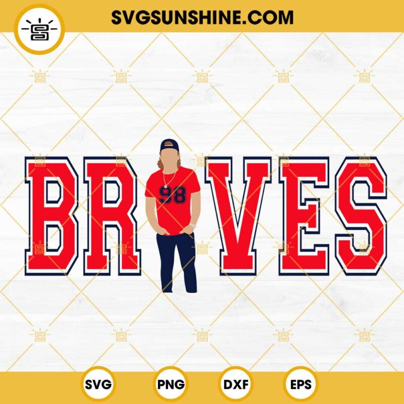 Morgan Wallen Braves SVG, 98 Braves SVG, Atlanta Braves SVG