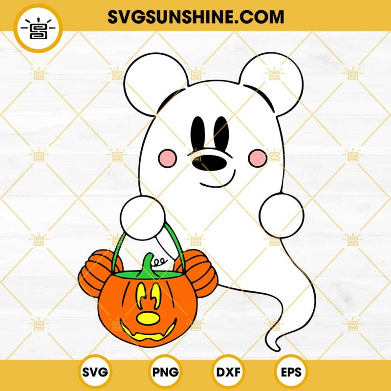 Mickey Mouse Ghost SVG, Pumpkin Light SVG, Disney Mouse Halloween SVG ...