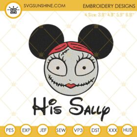 His Sally Embroidery Design, Sally Nightmare Before Christmas Minnie ...