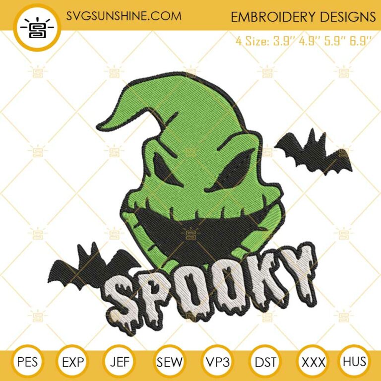 Oogie Boogie Spooky Embroidery Design, Nightmare Before Christmas ...