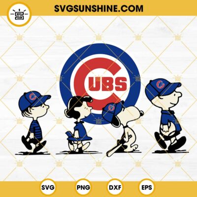 Snoopy Charlie Brown Chicago Cubs SVG PNG DXF EPS Cricut Files