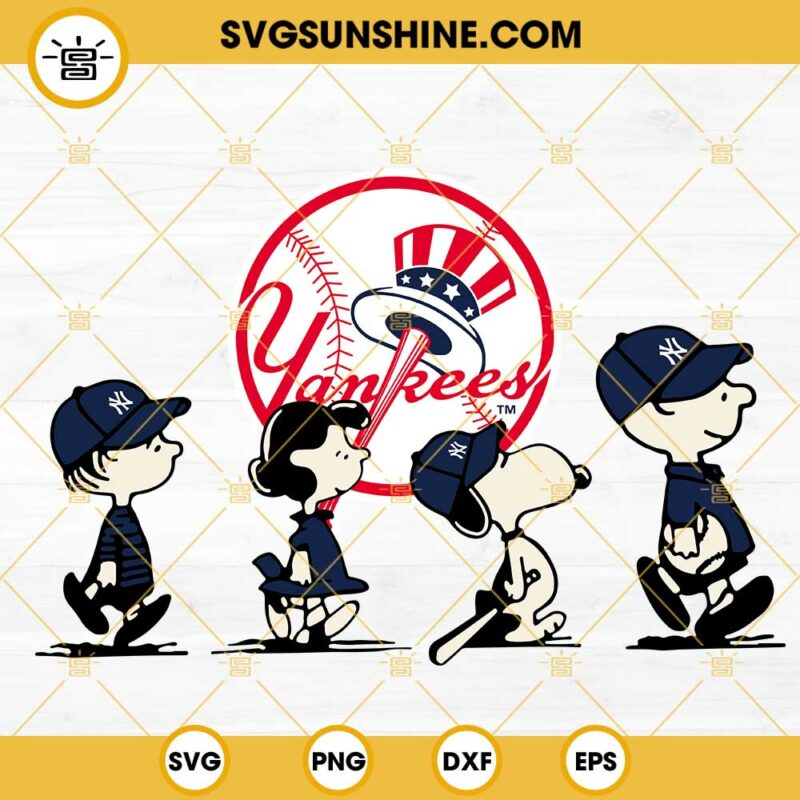 Snoopy Charlie Brown New York Yankees SVG PNG DXF EPS Cricut Files