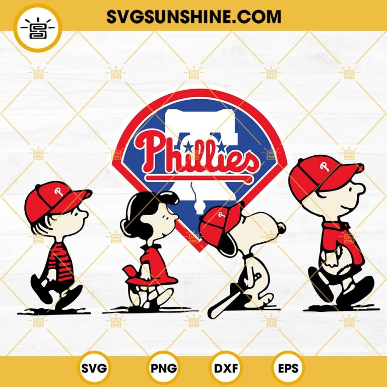 Snoopy Charlie Brown Philadelphia Phillies SVG PNG DXF EPS Cricut Files