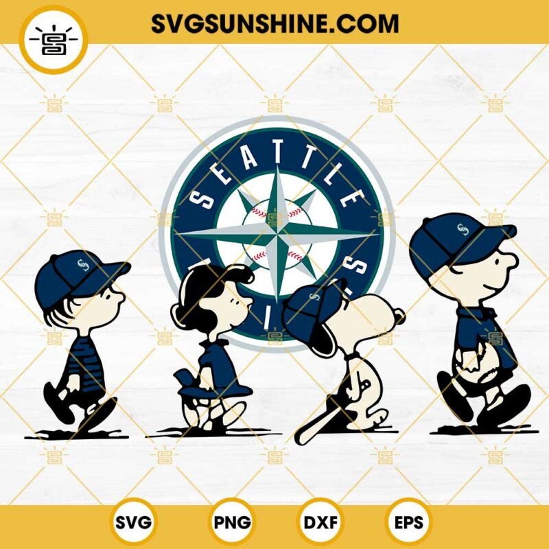 Snoopy Charlie Brown Seattle Mariners SVG PNG DXF EPS Cricut Files