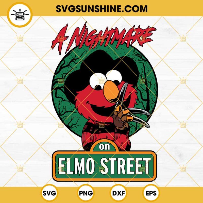 A Nightmare On Elmo Street SVG, Sesame Street Freddy Krueger SVG ...