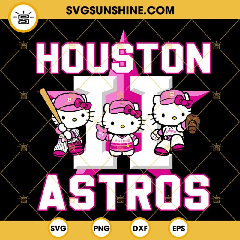 Hello Kitty Houston Astros Pink Barbie SVG PNG DXF EPS Files