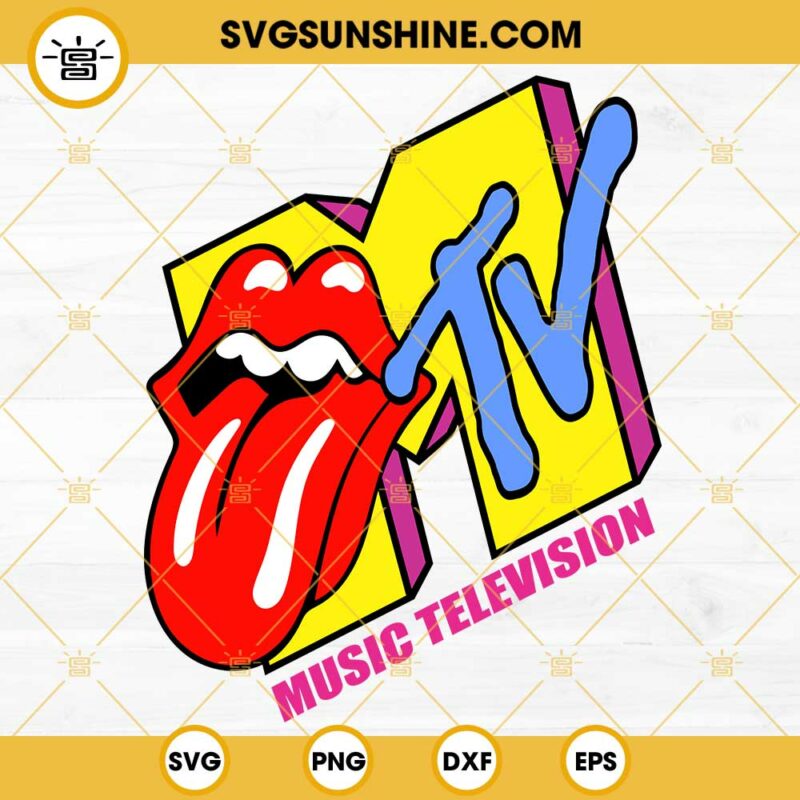 MTV Music Television Lips Logo SVG PNG DXF EPS Digital File