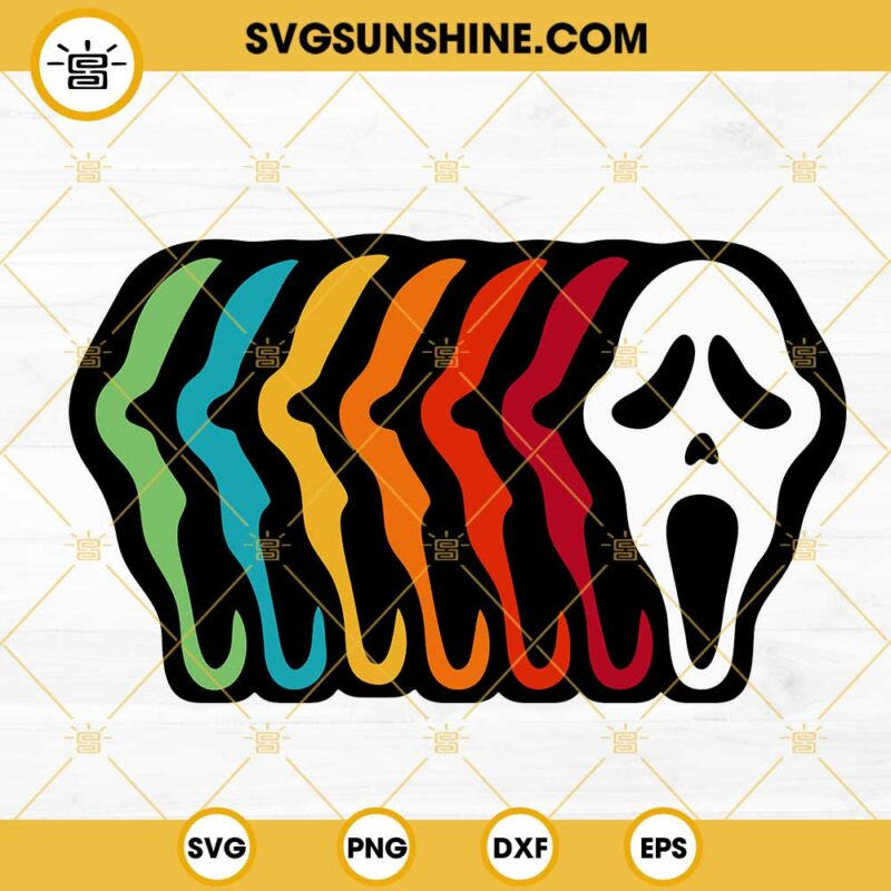 Ghostface Scream Masks Color SVG, Funny Scream SVG, Spooky Movie SVG ...
