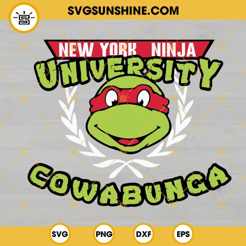 New York Ninja University Cowabunga SVG, Red Ninja Turtles SVG, TMNT ...