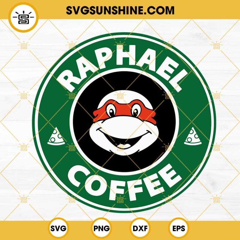 Raphael Ninja Turtle Coffee SVG, Raph Ninja Turtle Starbucks SVG PNG ...