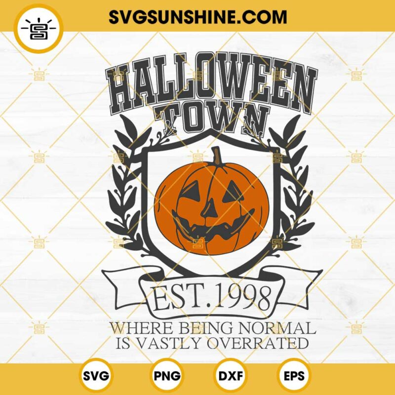 Halloweentown Est 1998 SVG, Vintage Retro Halloween SVG, Pumpkin SVG ...