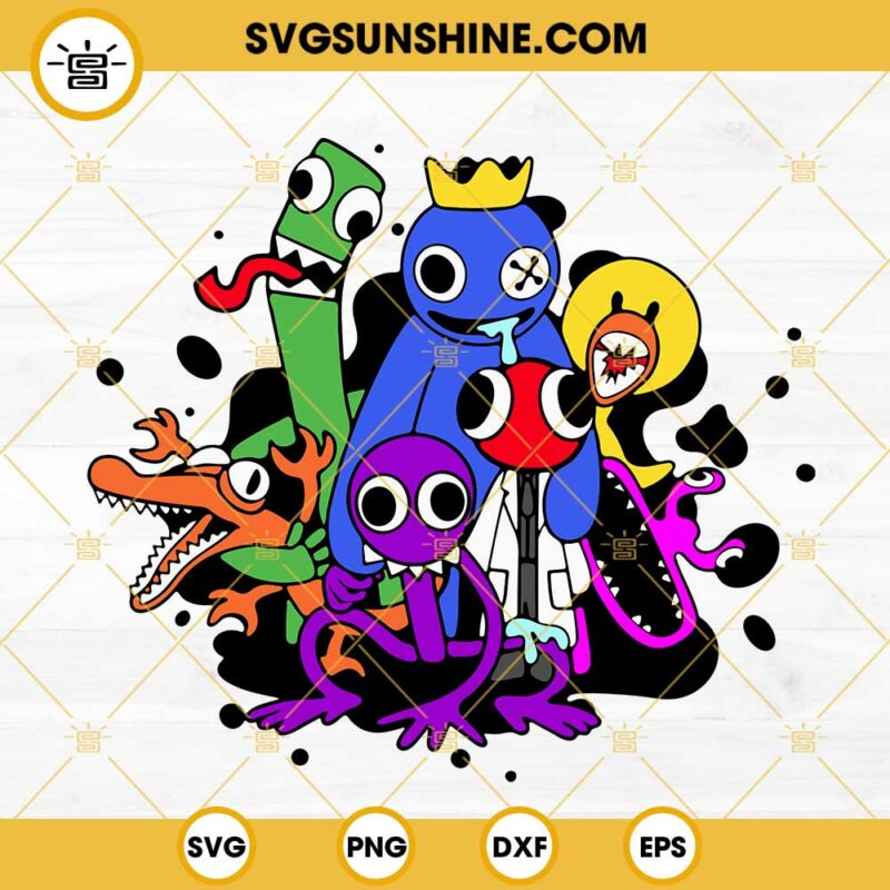 Rainbow Friends SVG PNG DXF EPS Cricut Files