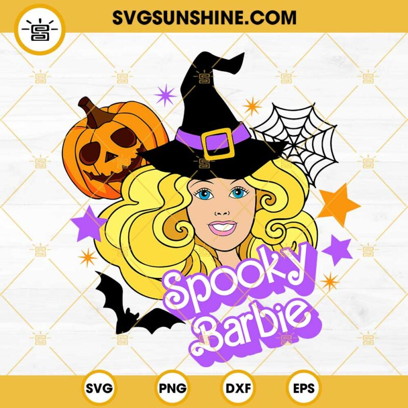 Spooky Barbie SVG, Barbie Doll Witch SVG, Barbie Halloween SVG PNG DXF ...