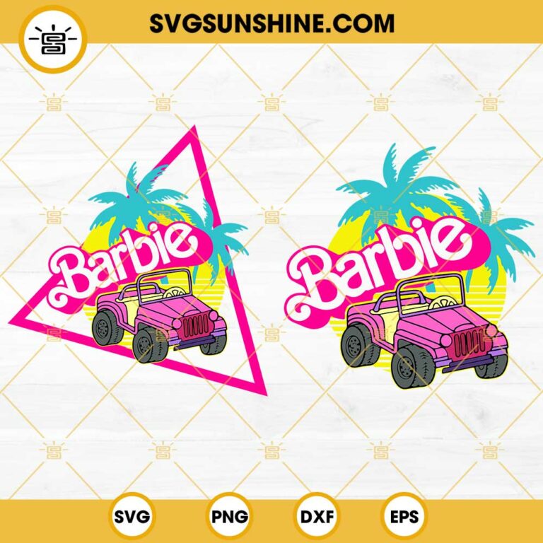 Barbie Offroad 4x4 SVG, Barbie Car SVG, Barbie SVG, Malibu Beach Jeep ...