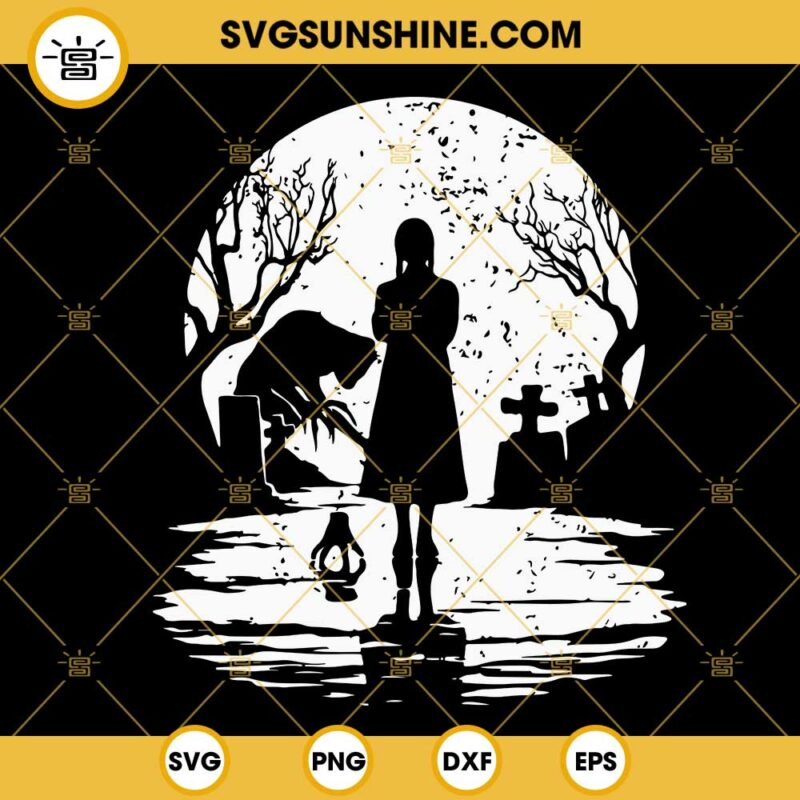 Wednesday Addams Moon SVG, Thing Hand SVG, Wednesday Halloween SVG PNG ...