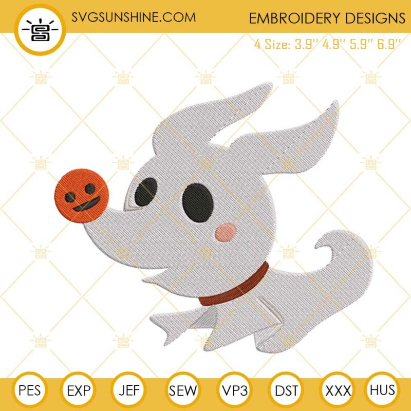 Baby Zero Nightmare Before Christmas Halloween Embroidery Design Files