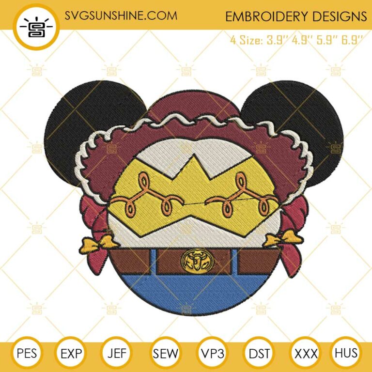 Minnie Mouse Head Jessie Machine Embroidery Designs, Minnie Toy Story ...