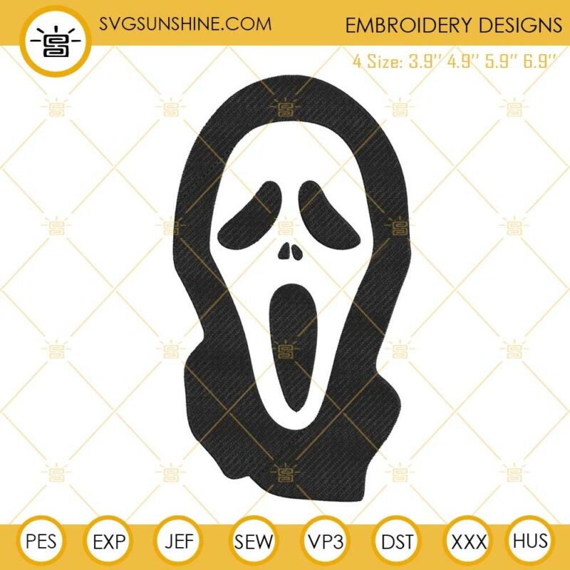 Ghostface Scream Embroidery Designs, Scary Movie Halloween Machine ...