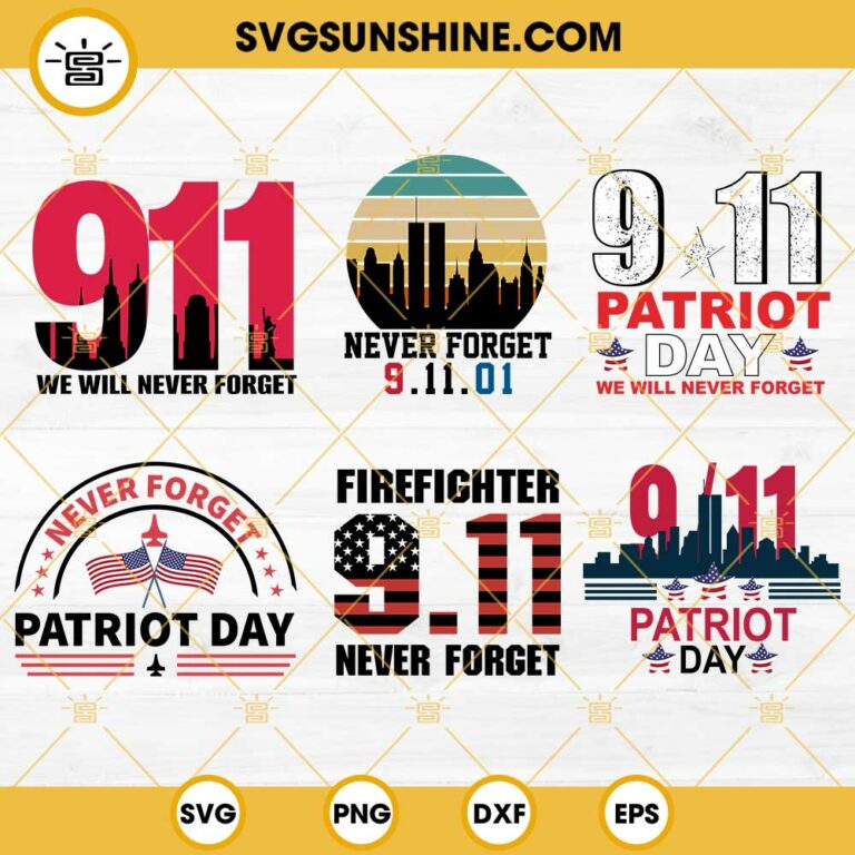 911 SVG, Patriot Day SVG, We Will Never Forget 9 11 SVG, Stars American ...