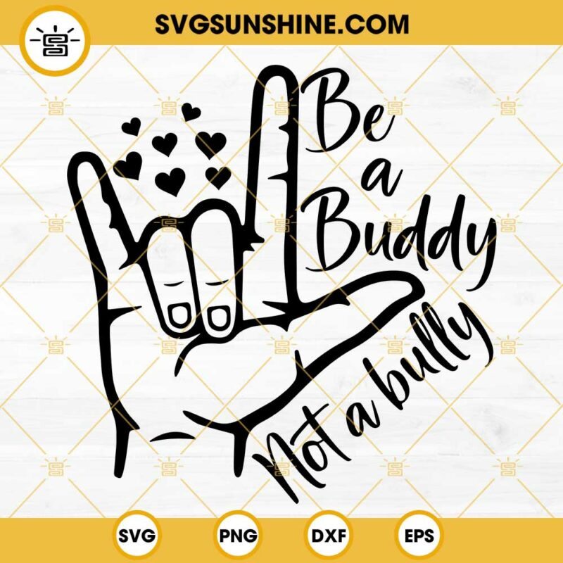 Unity Day SVG, Orange Kids 2021 Anti Bullying Love Sign Language SVG ...