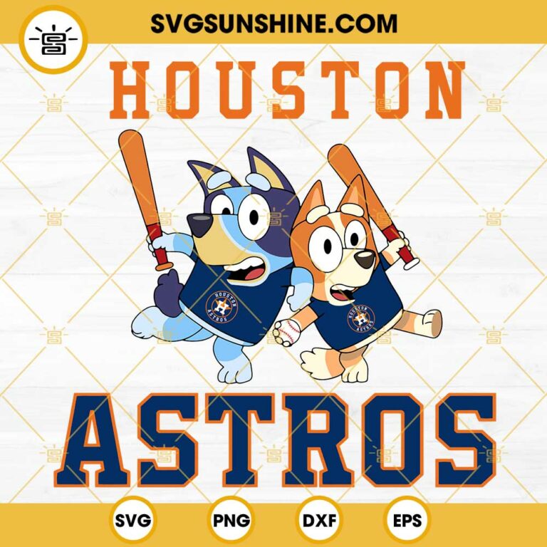 Bluey Houston Astros Baseball SVG PNG DXF EPS