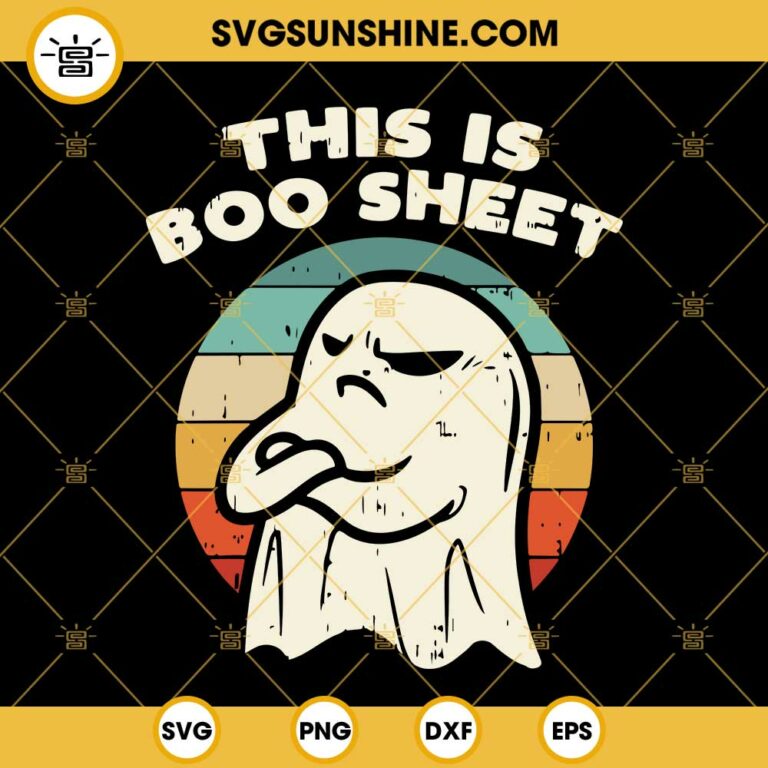 Boo Sheet SVG, This Is Boo Sheet SVG, Ghost Retro Halloween SVG
