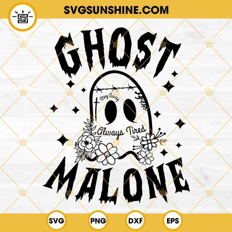 Ghost Malone SVG, Funny Ghost SVG, Halloween Cute Ghost SVG PNG DXF EPS ...